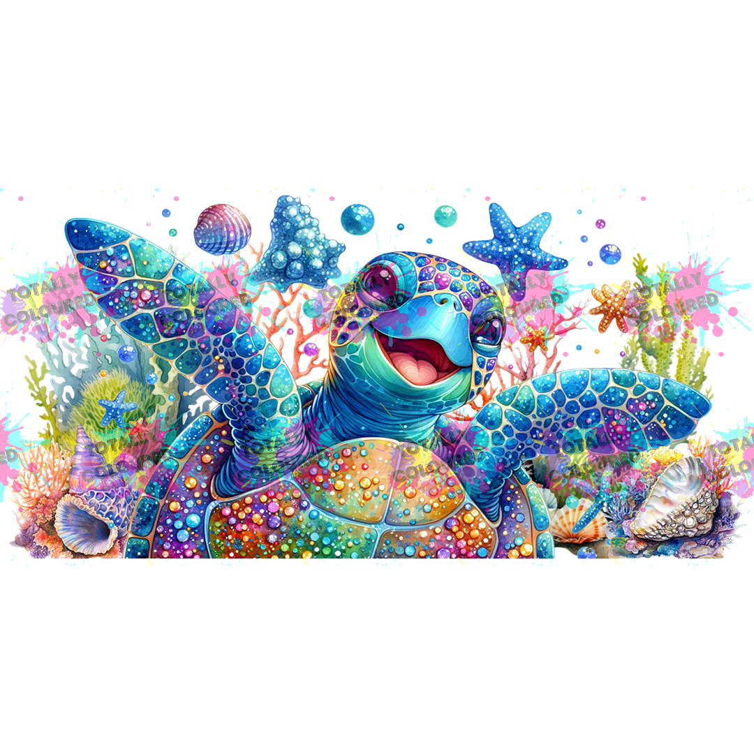 Happy Turtle UV DTF wrap | Totally Coloured