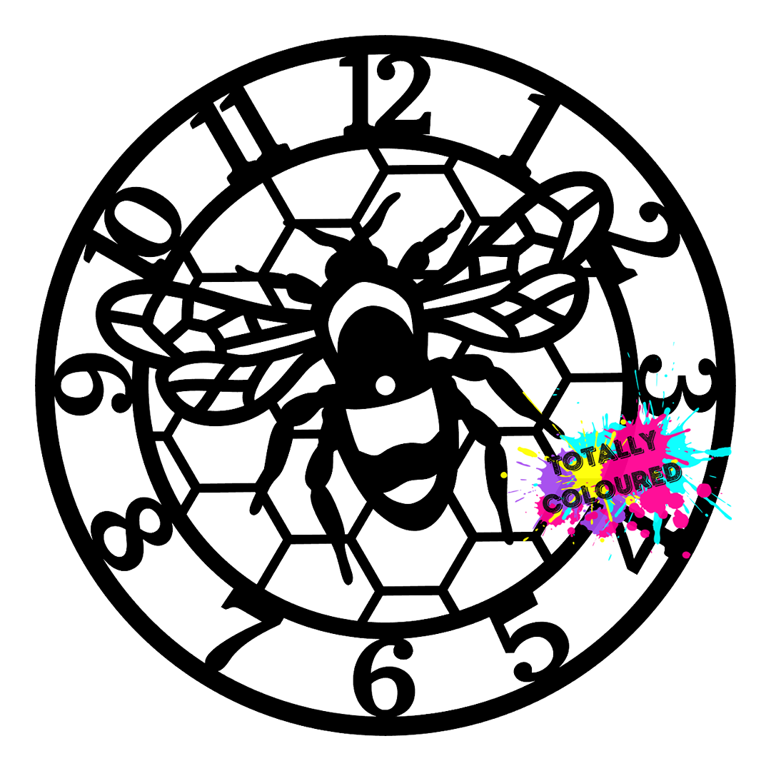 Honey bee 2 clock overlay | Totally Coloured
