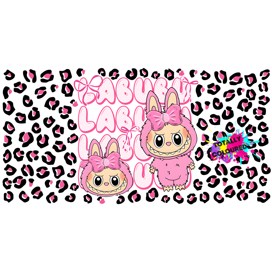 Labubu Pink Leopard UV DTF wrap | Totally Coloured