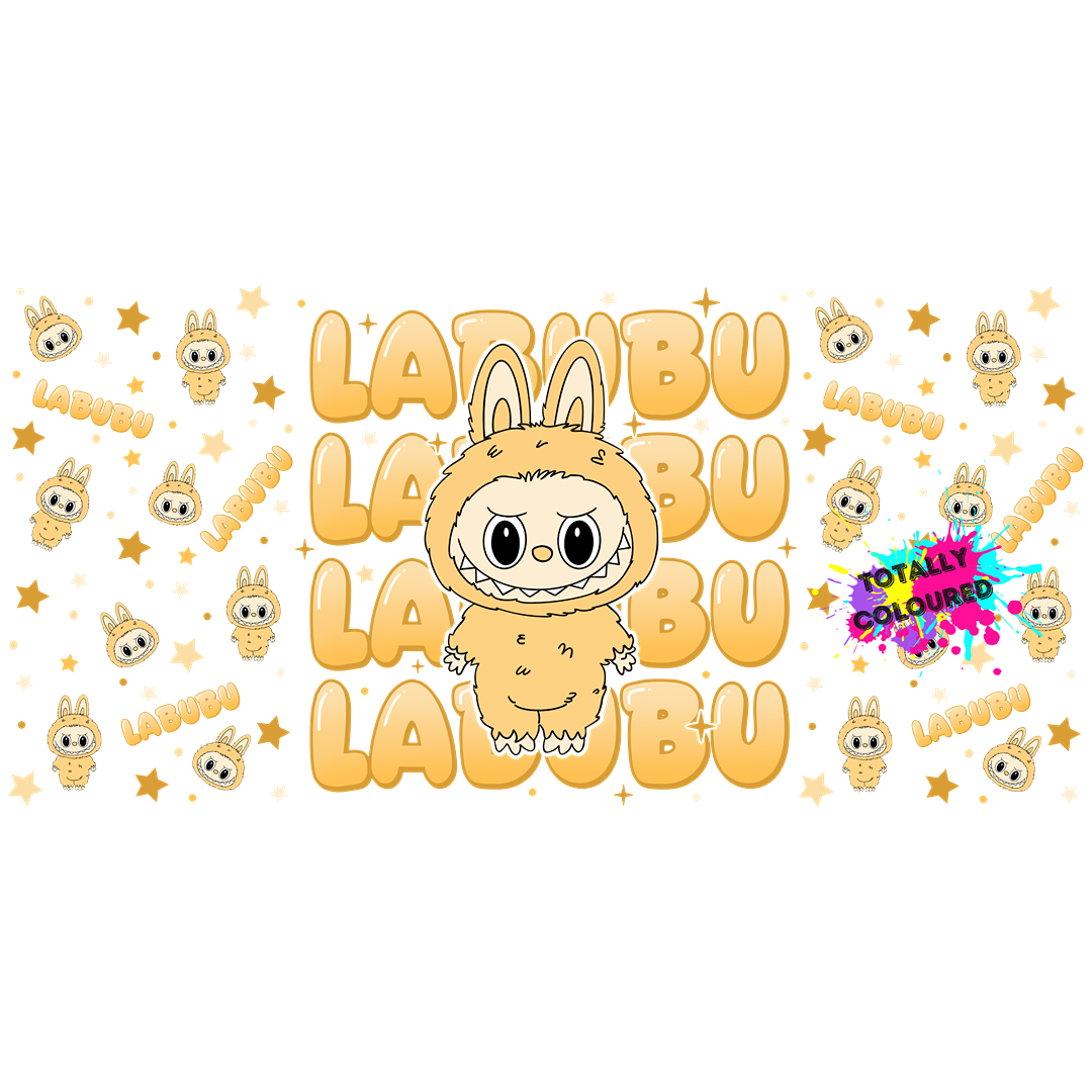 Labubu Yellow UV DTF wrap | Totally Coloured