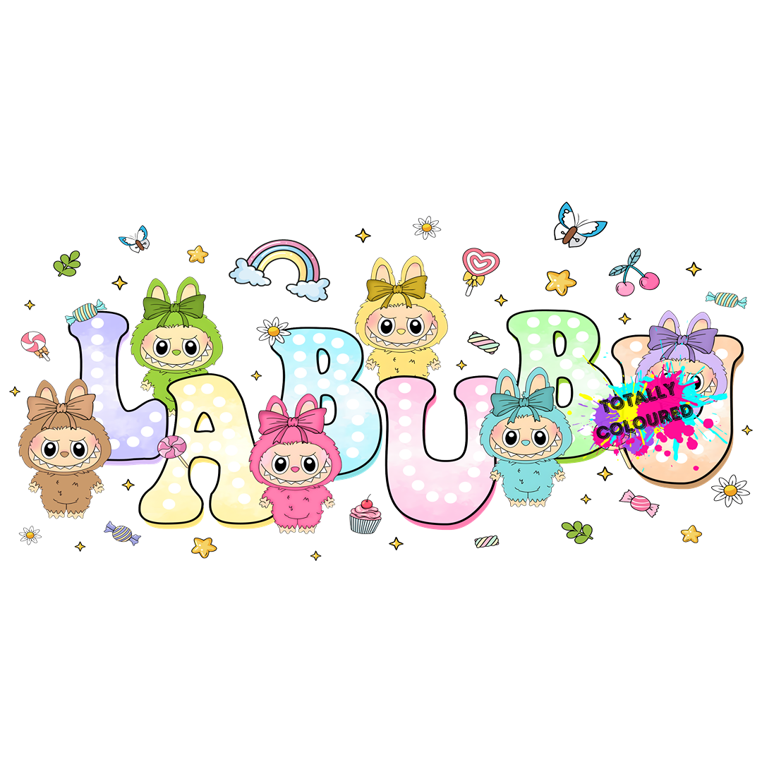 Labubu Rainbow UV DTF wrap | Totally Coloured
