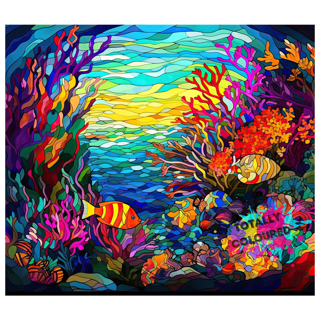 Holographic Stained Glass Reef | Totally Coloured