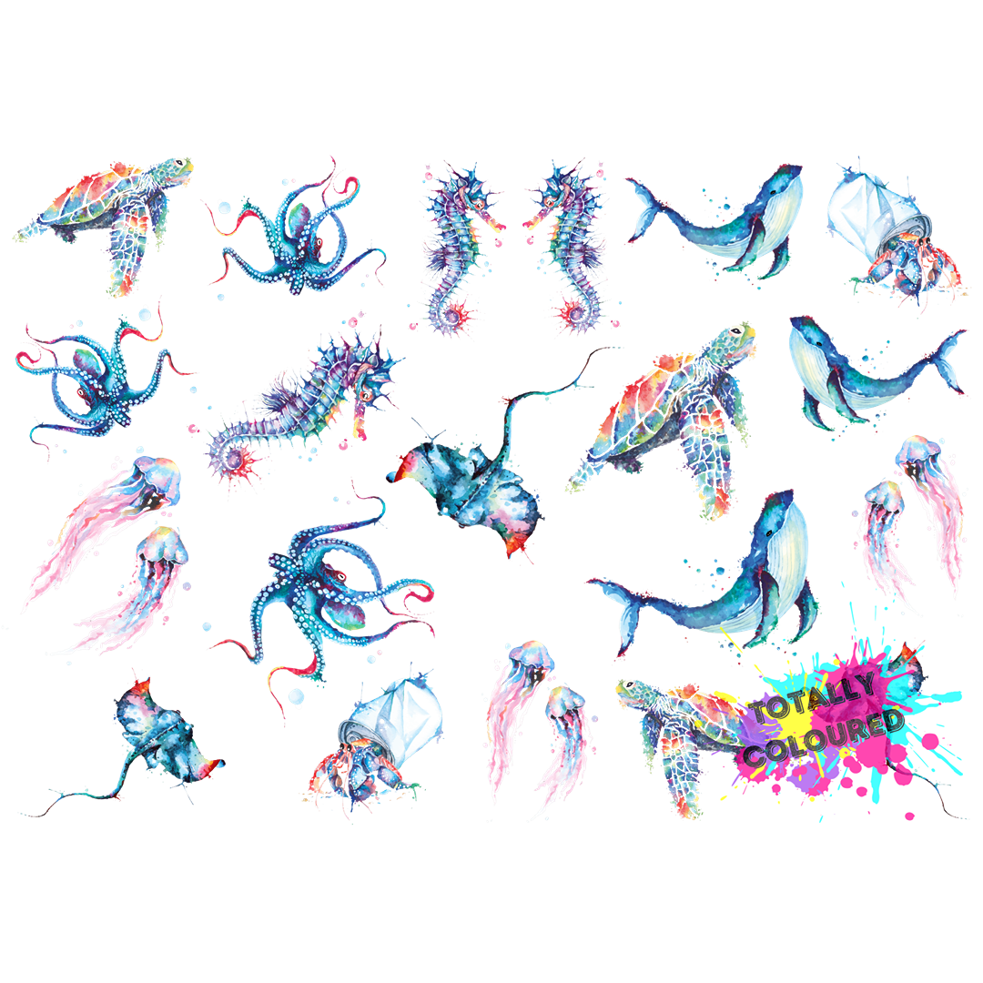 Under the Sea sticky sheet | Totally Coloured