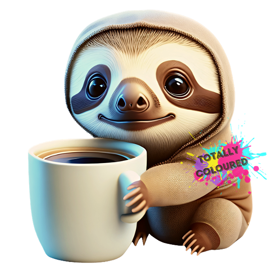 Coffee Sloth | Totally Coloured