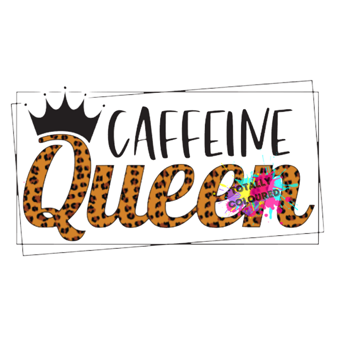 Caffeine Queen key ring decal | Totally Coloured
