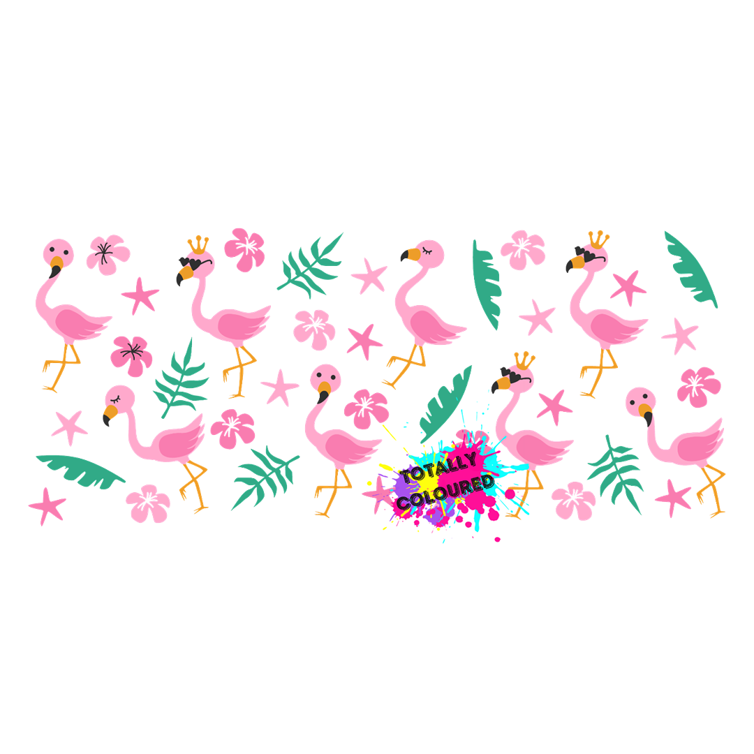 Flamingos UV DTF wrap | Totally Coloured