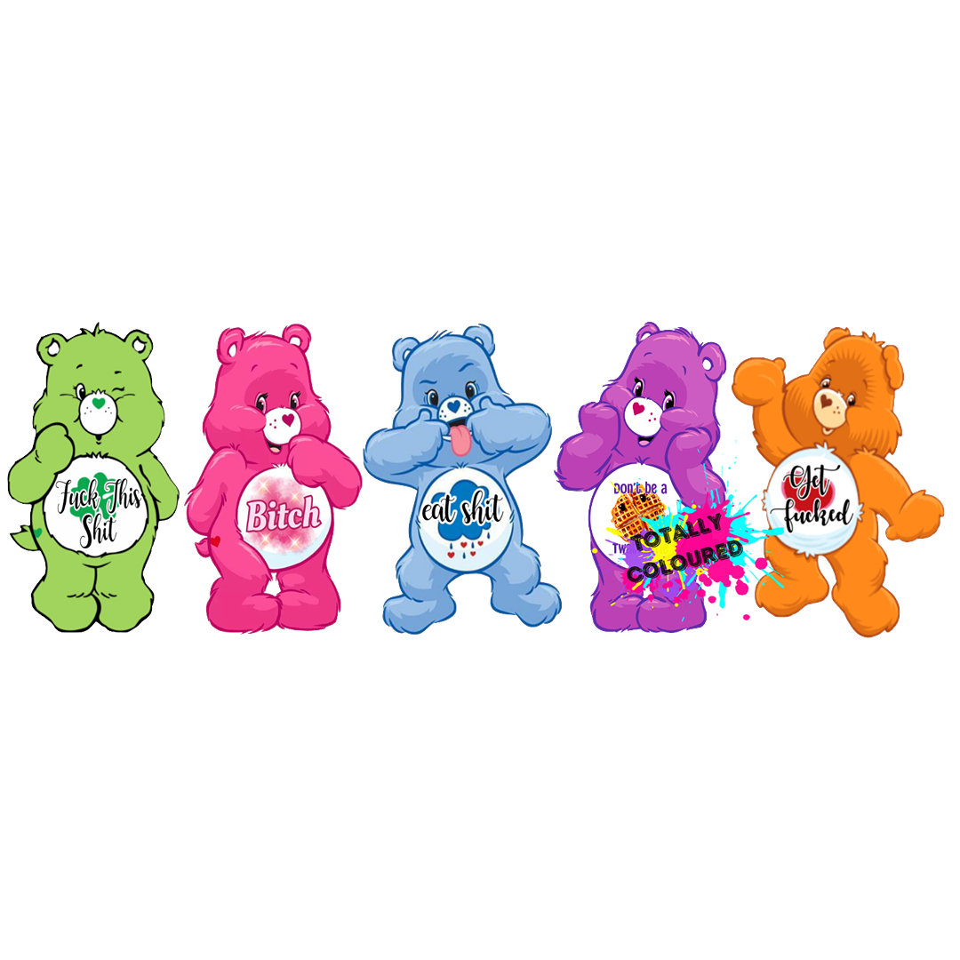 Swear Bears 1 UV DTF wrap | Totally Coloured