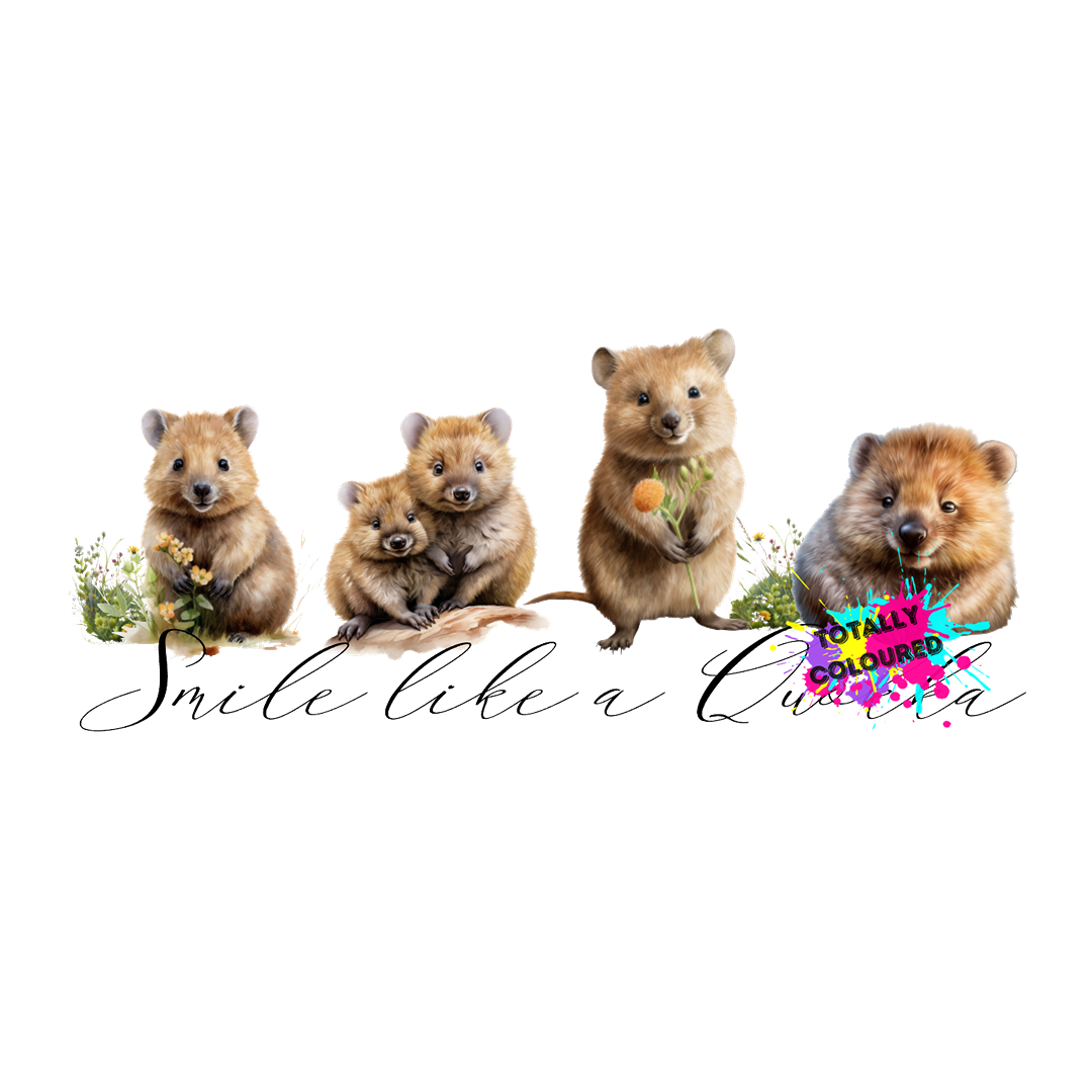 Smile like a Quokka UV DTF wrap | Totally Coloured