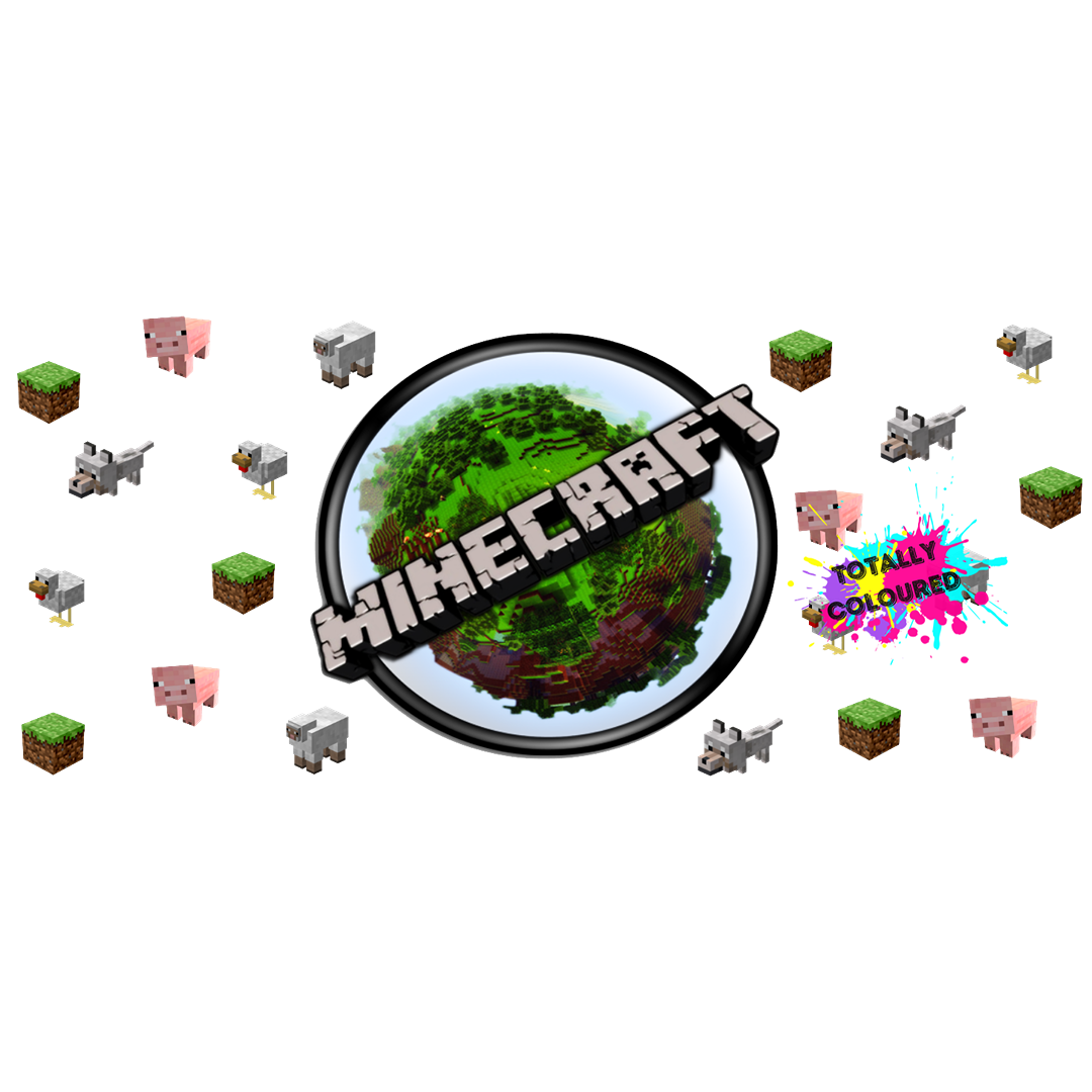 Minecraft 2 UV DTF wrap | Totally Coloured