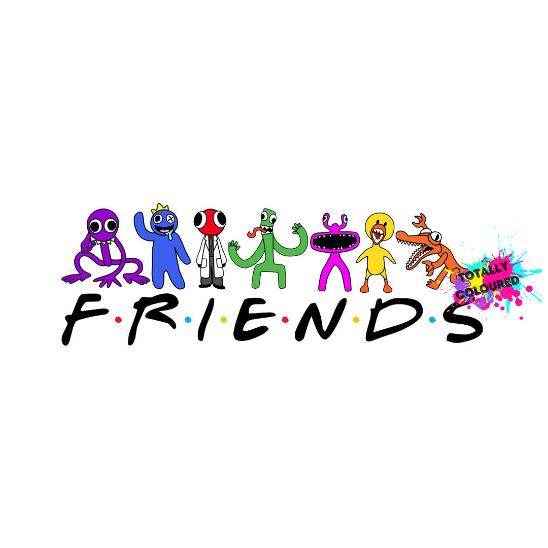 Rainbow friends UV DTF wrap | Totally Coloured