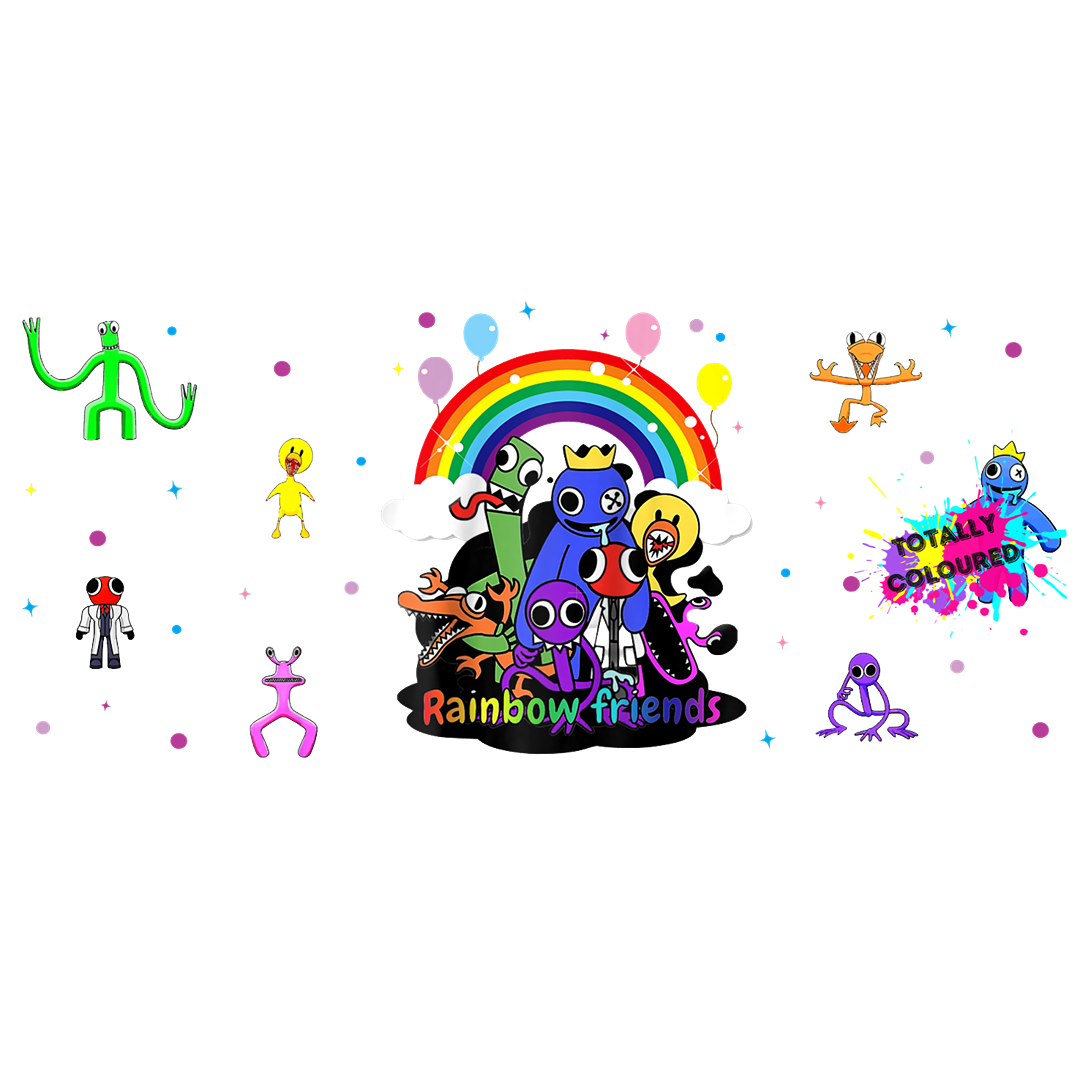 Rainbow friends 2 UV DTF wrap | Totally Coloured
