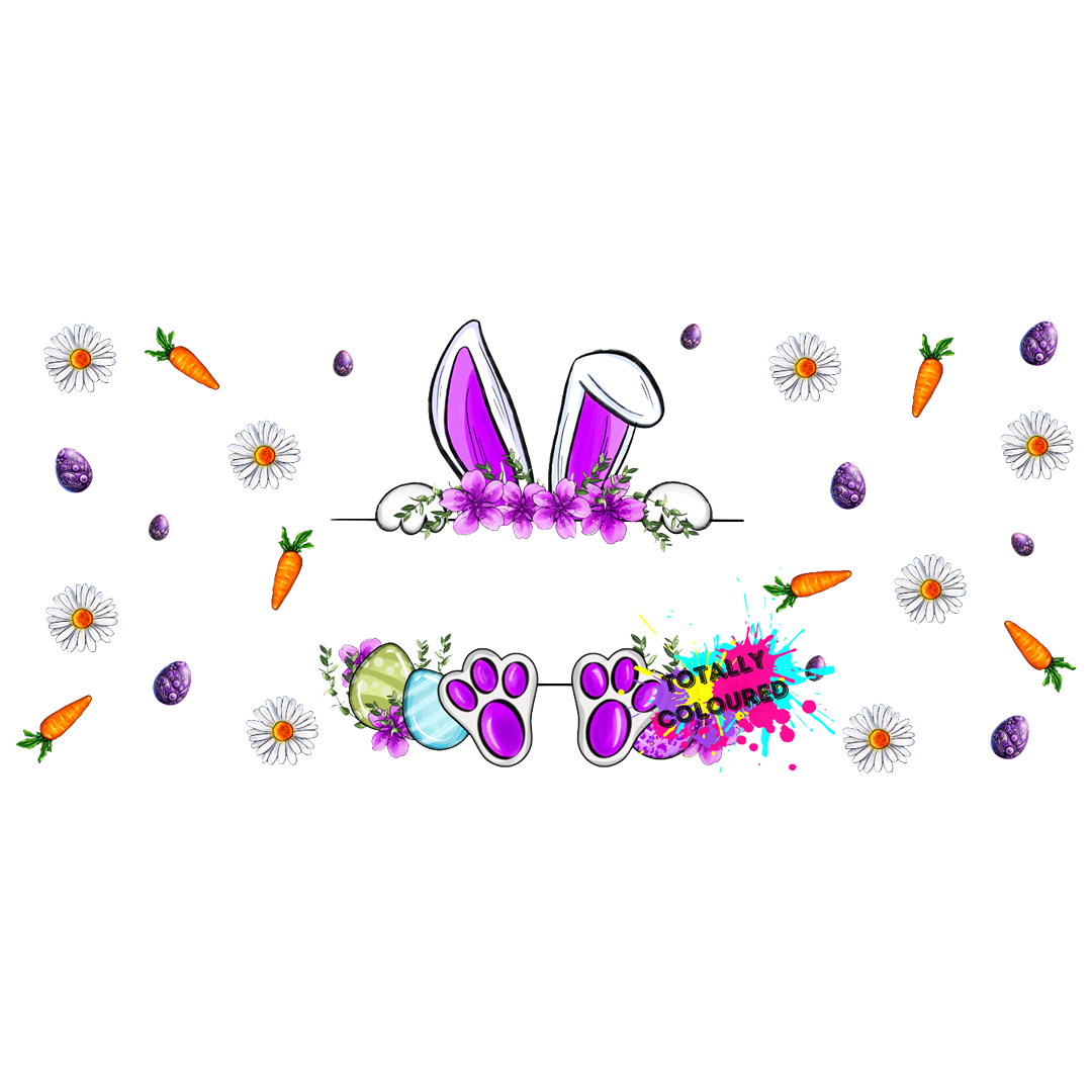 Easter names purple Custom UV DTF wrap | Totally Coloured