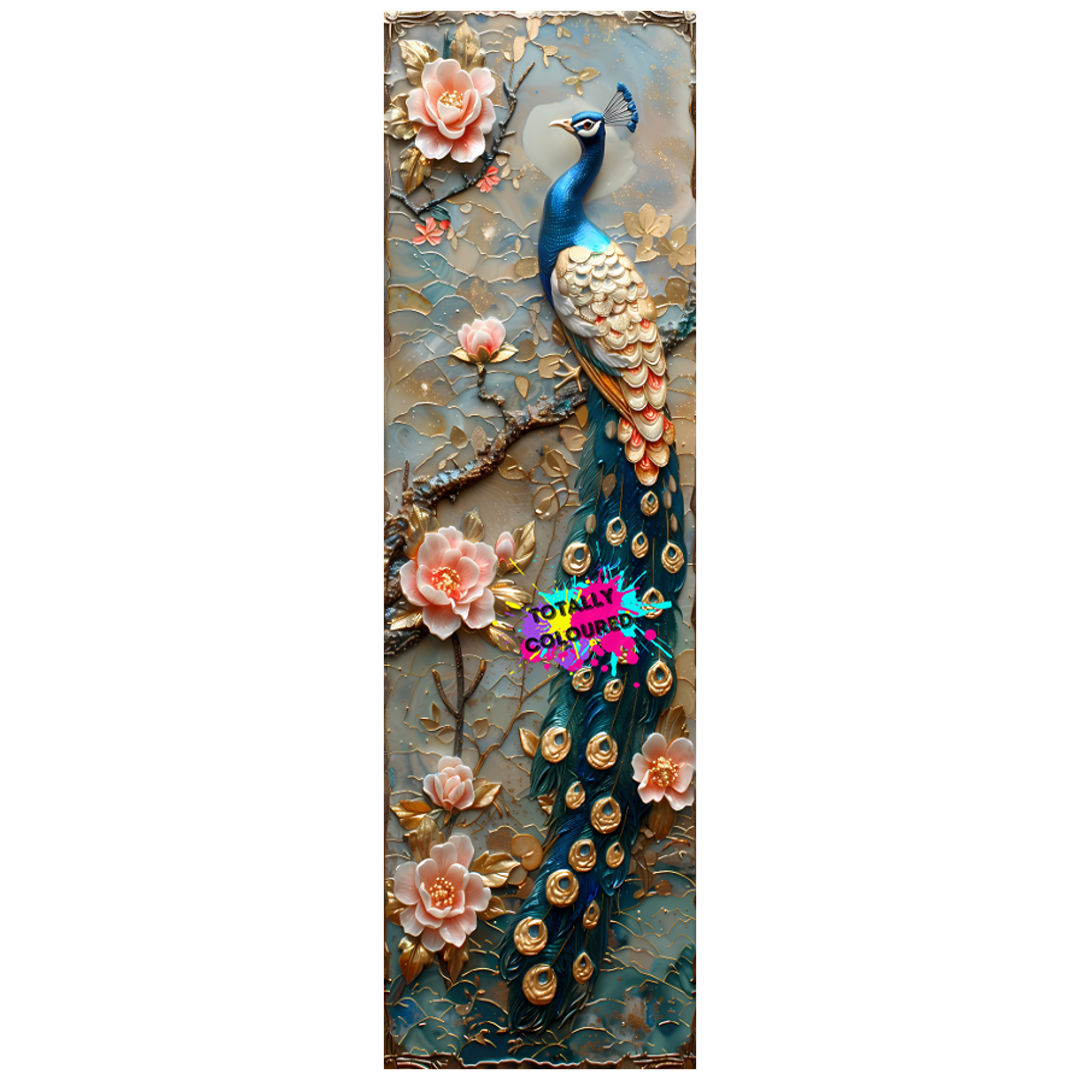 Peacock 1 bookmark wrap | Totally Coloured