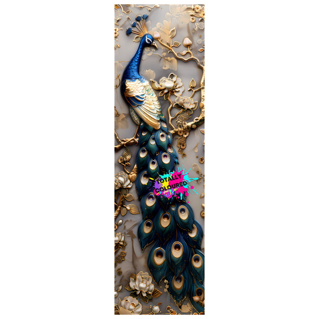 Peacock 3 bookmark wrap | Totally Coloured