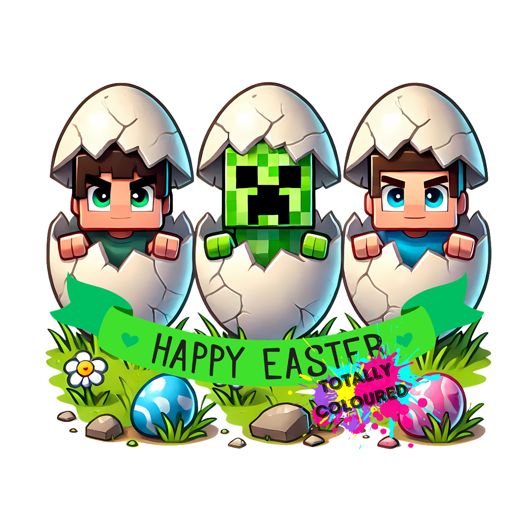 Minecraft easter, Easter bucket decals | Totally Coloured