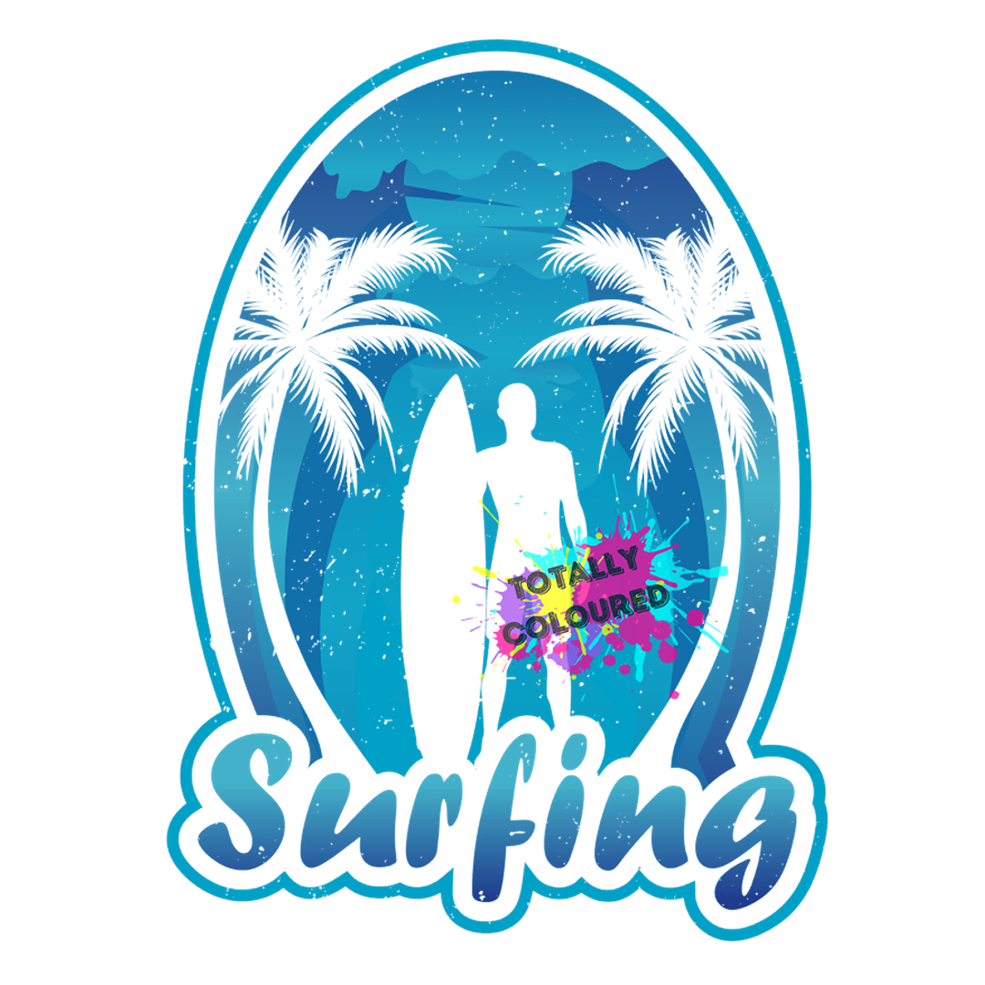 Surfing blue | Totally Coloured