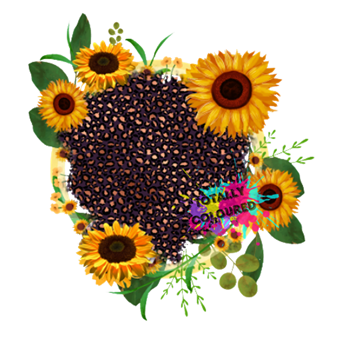 Sunflower circle background | Totally Coloured